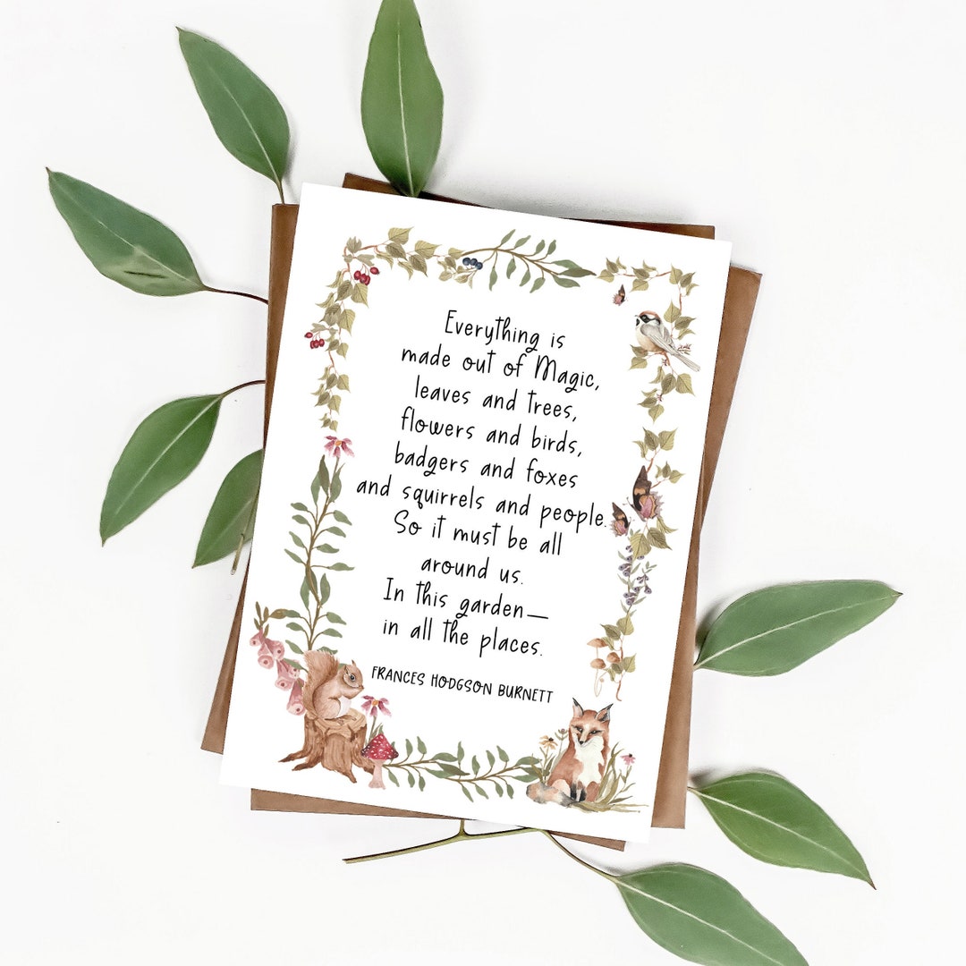 The Secret Garden - 'everything is Made Out of Magic' Literary Quote ...