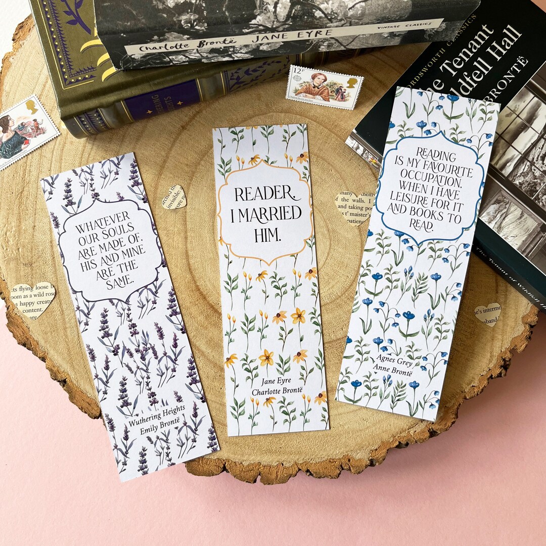 Bronte Sisters Bookmarks - Wuthering Heights - Jane Eyre - Agnes Grey ...