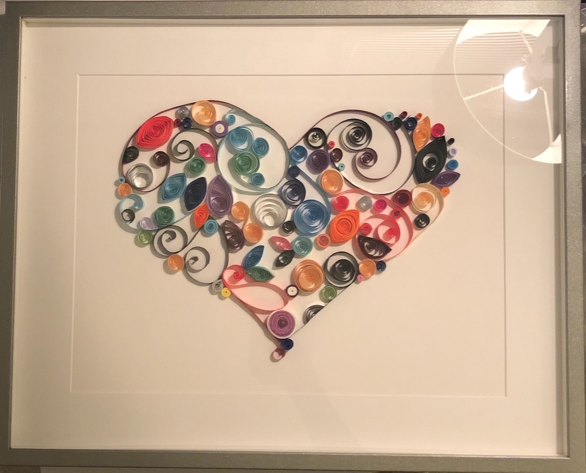 Heart Paper Quilled - Etsy