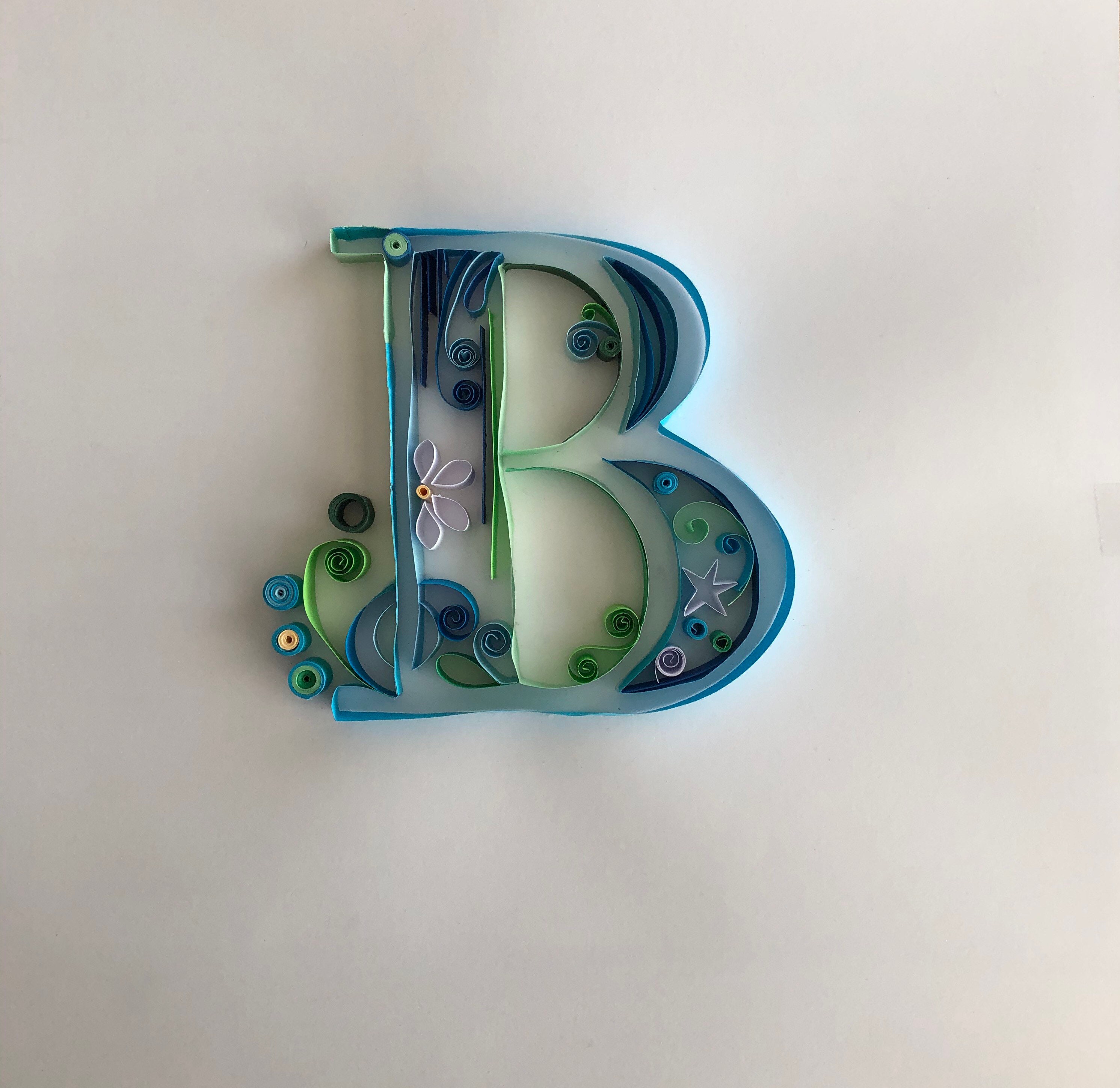 Paper Quilling Art - Letter B - Etsy