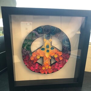 Peace Sign- Paper Quilled - Etsy