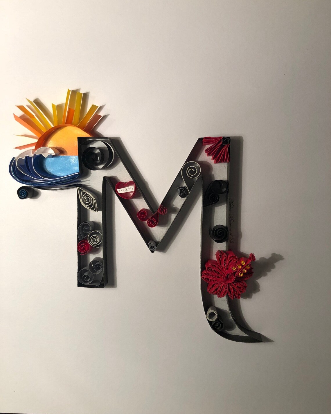 Paper Quilling Art - Letter M - Etsy