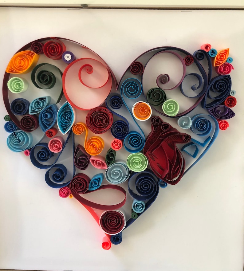 Heart - Paper Quilled - Etsy