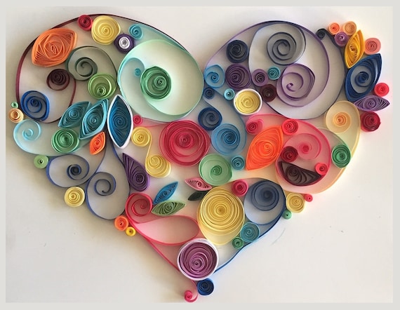 Heart Paper Quilled - Etsy