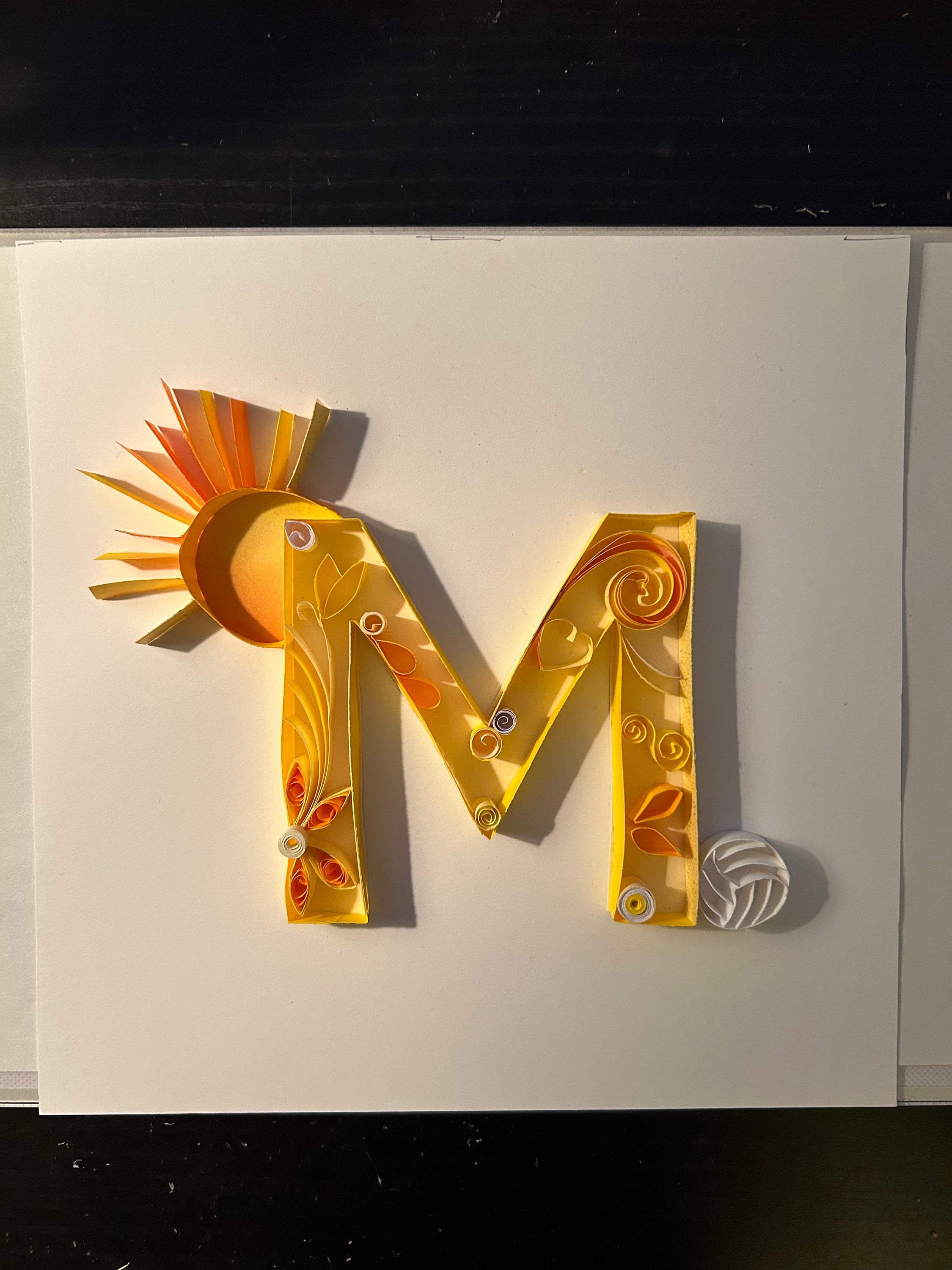 Paper Quilling Art - Letter M - Etsy