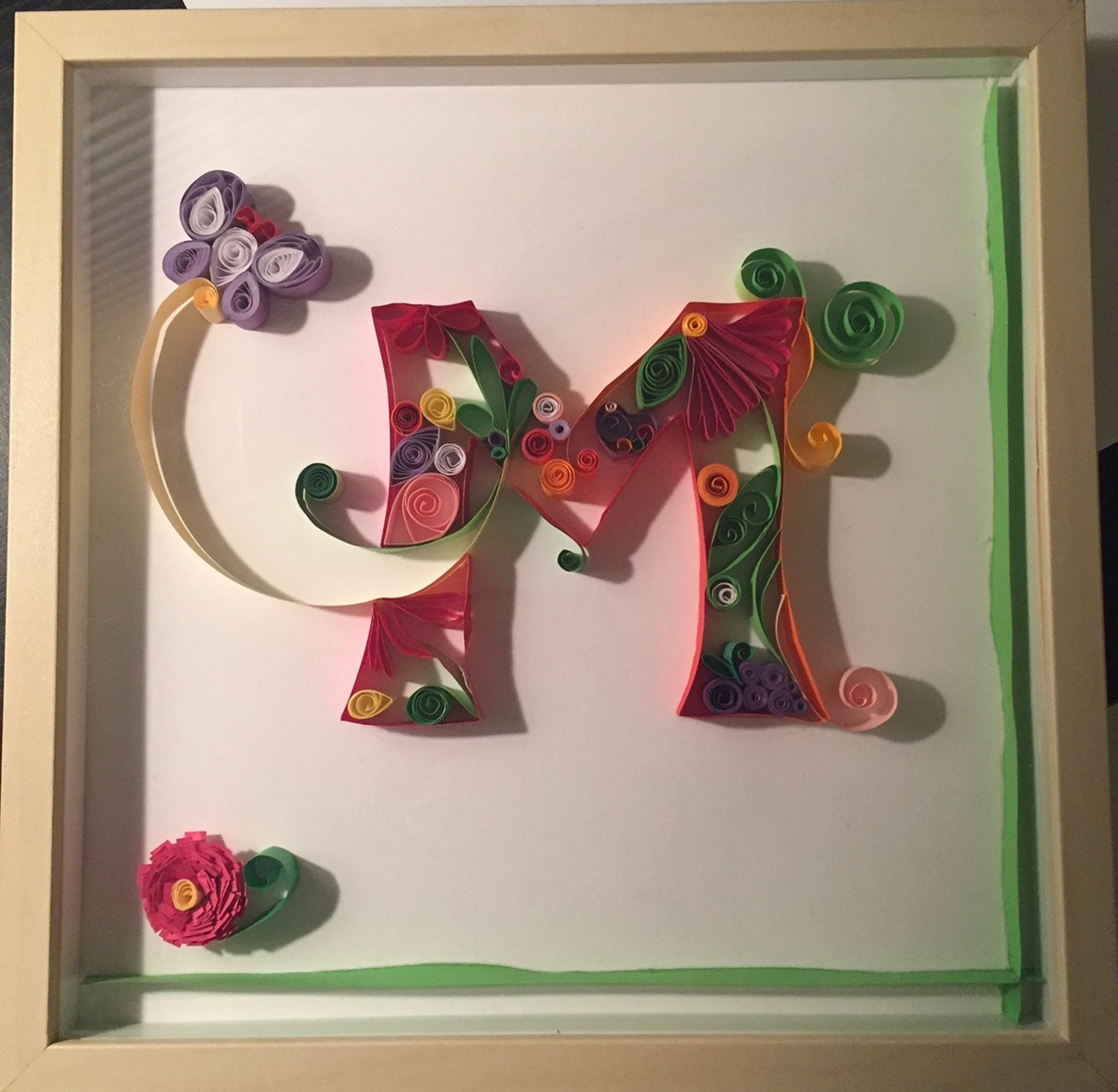 Paper Quilling Art - Letter M - Etsy