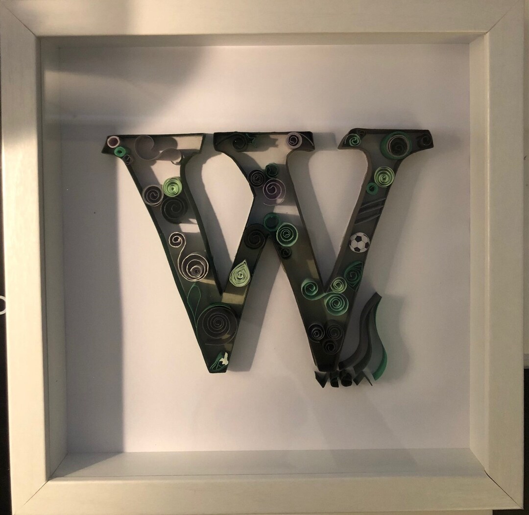 Paper Quilling Art - Letter W - Etsy