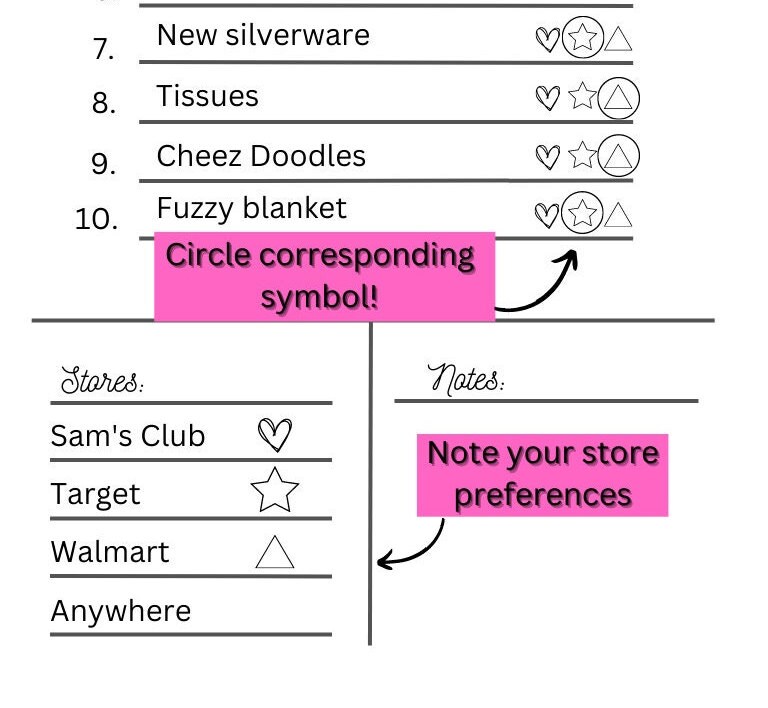 Simple Shopping List Template, PDF, Printable, Downloadable ...