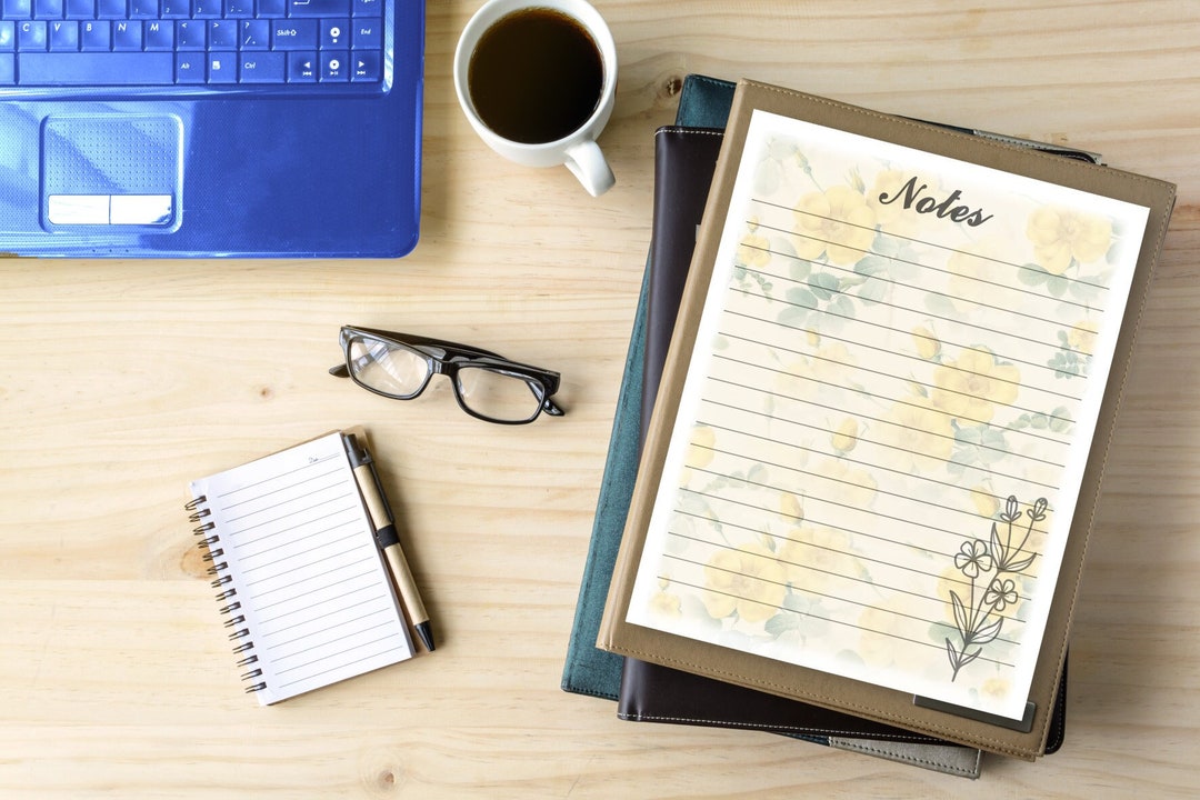 Floral Printer Paper, Printable Template for Writing, PDF, Print and ...