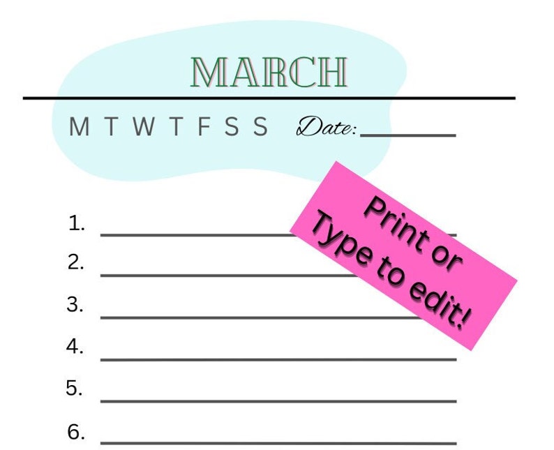 To-do List Template for Every Month, PDF, Simple, Printable ...