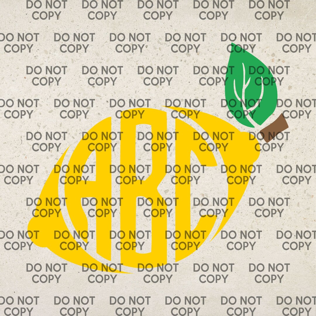 Lemon Monogram Frame... SVG, PNG, JPG, Digital Download - Etsy