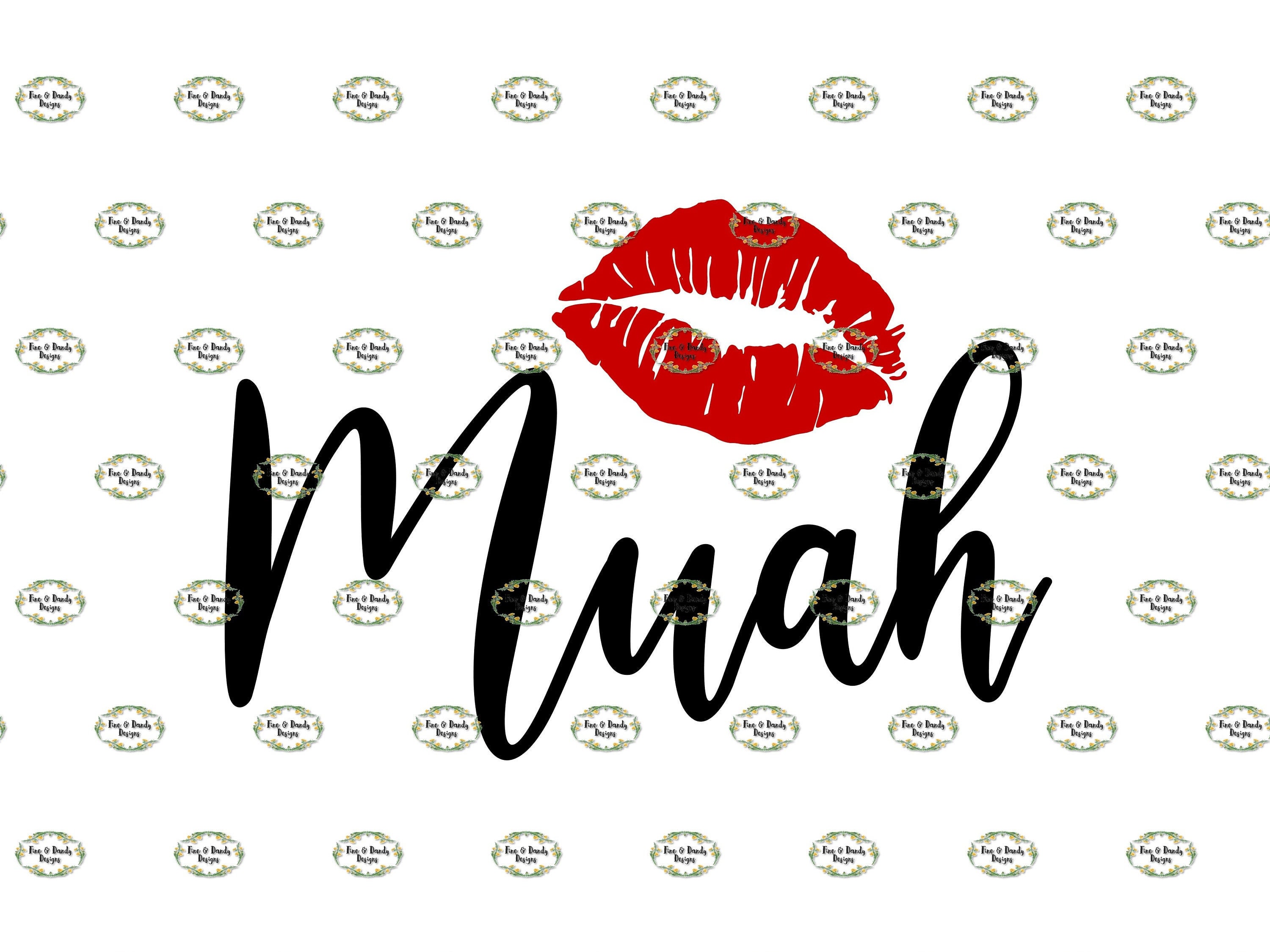 Muah... SVG PNG JPG Cut File Digital Download | Etsy
