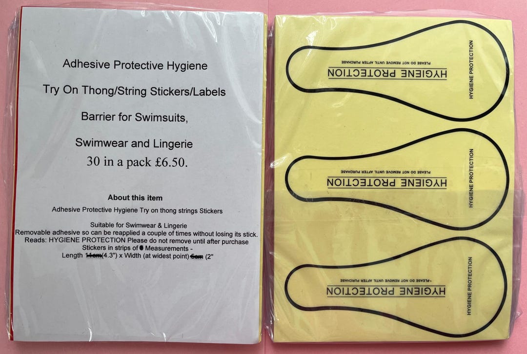 30/20 Hygiene Label Swimwear Lingerie Underwear Thong Bikini Try on ...