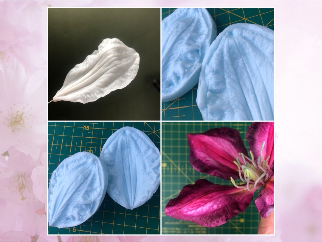 Clematis Silicone Mold Edible Flower Making DIY Cake Decor Sugarcraft ...
