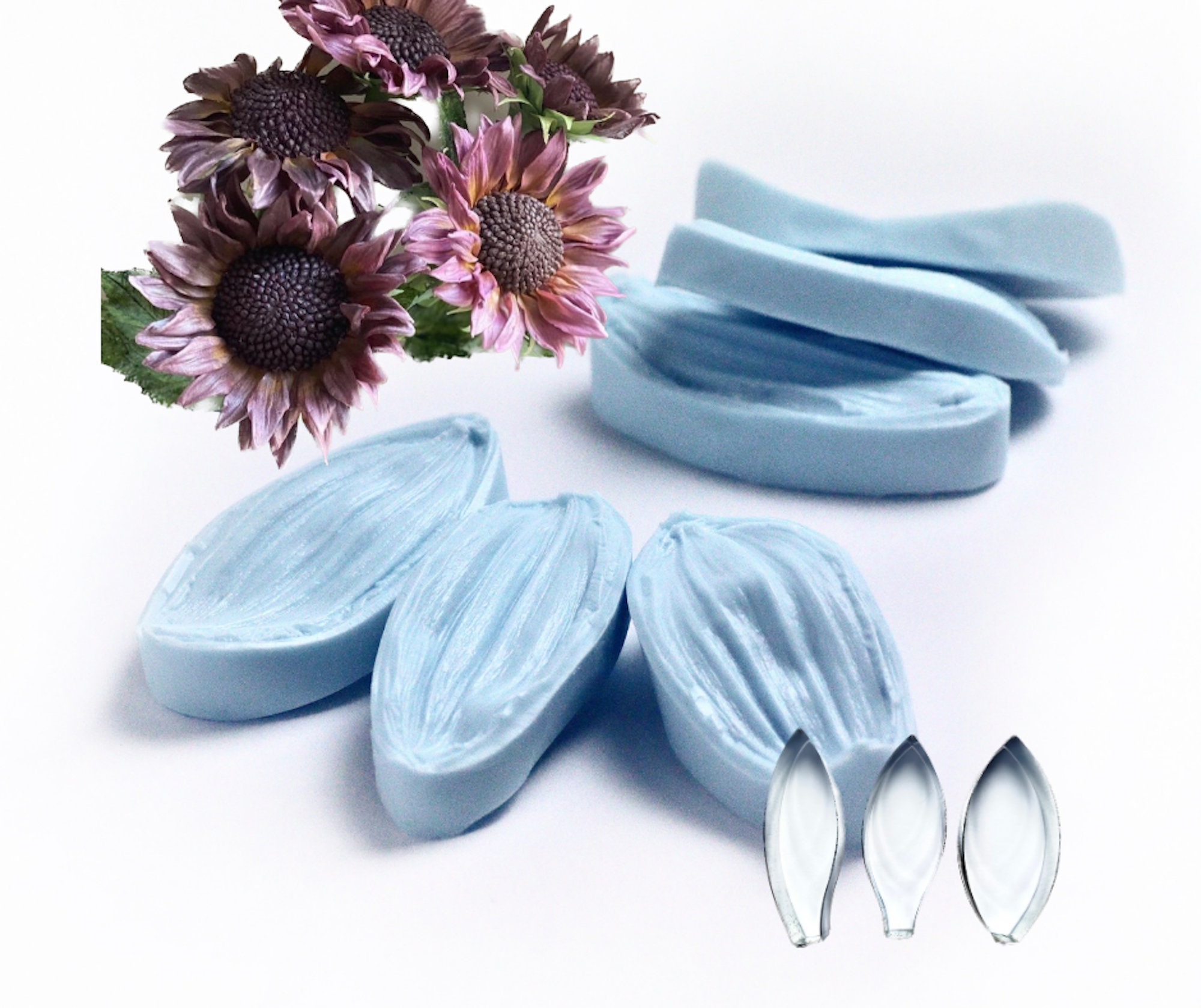 Sunflower Silicone Mold Edible Flower DIY Cake Decor Tool: Sugar Gum ...