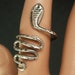 MEXICO Snake Ring Sterling Serpent Silver Dimensional Cuff SIGNED Size ...