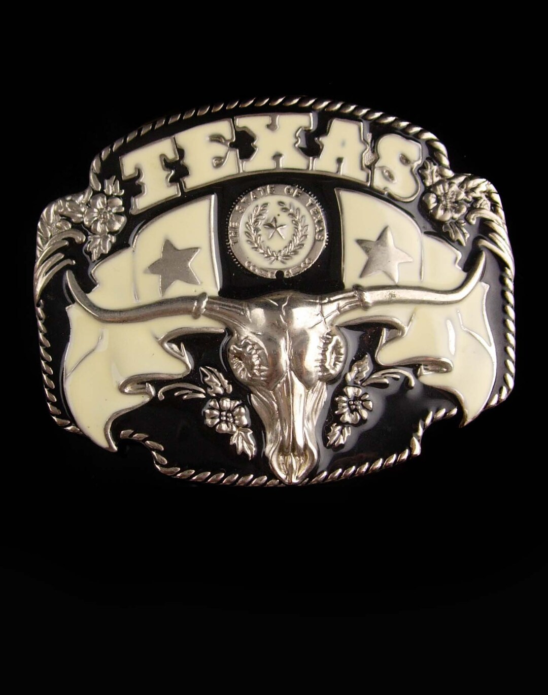 HUGE Texas Buckle - Men's Vintage Rodeo Steer - Long Horn Cattle ...