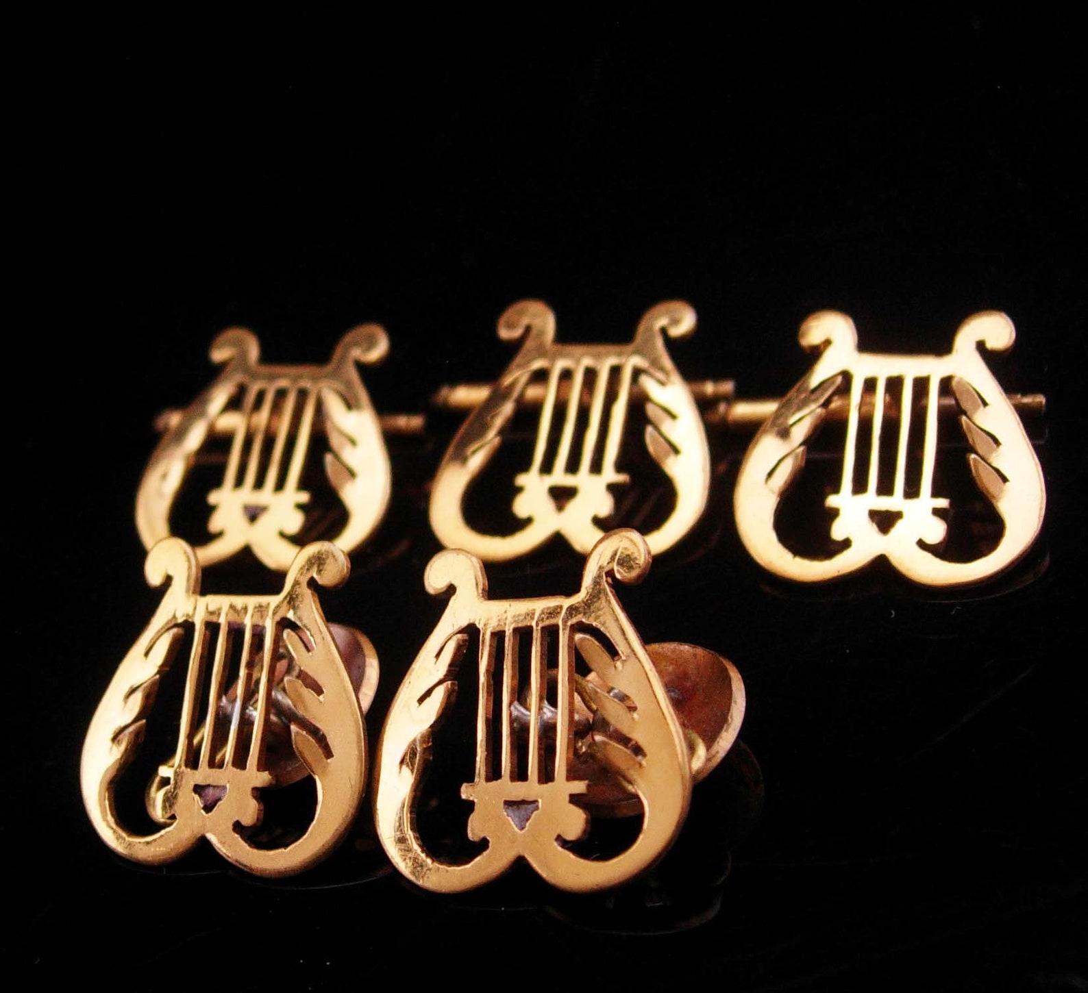 IRELAND cufflinks victorian harp button studs vintage Irish | Etsy