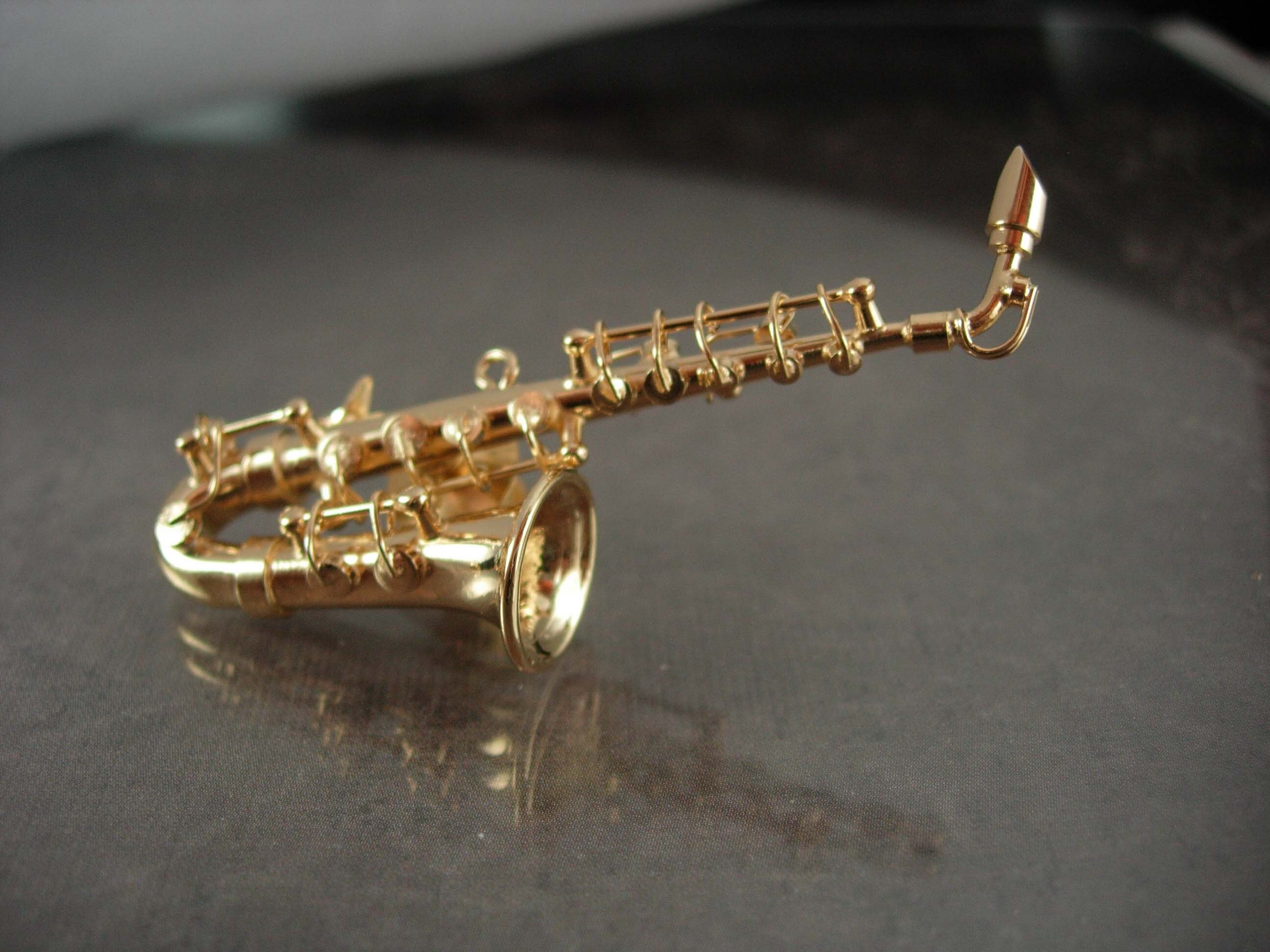Miniature Saxaphone Tie tack Artist gift Musician Band | Etsy
