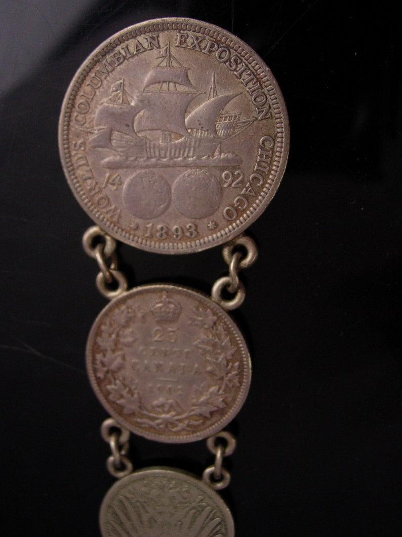 Antique Coin Fob Pocketwatch Fob Chain 1892 Coin - Etsy