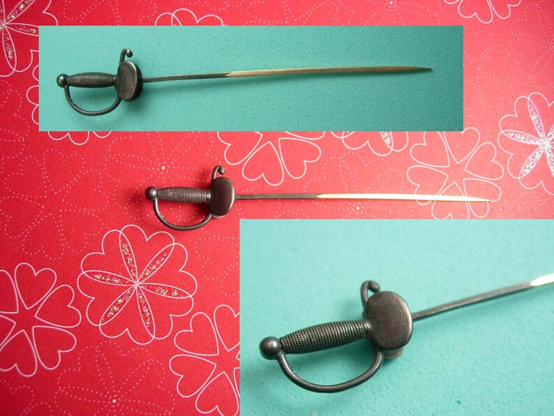 Antique 14kt Gold Civil War Sword Stickpin Clamshell Guard - Etsy