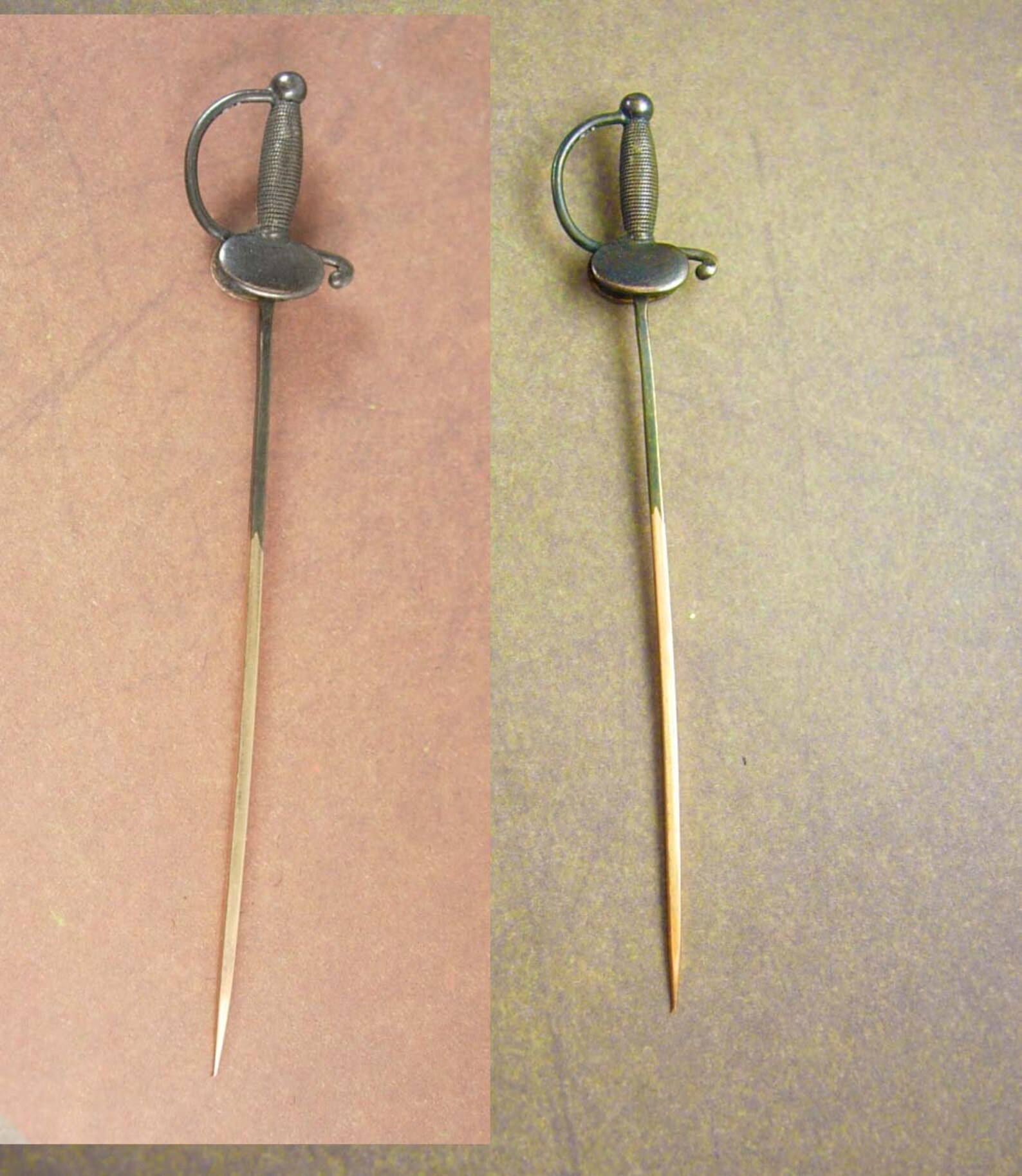 Antique 14kt Gold Civil War Sword Stickpin Clamshell Guard - Etsy