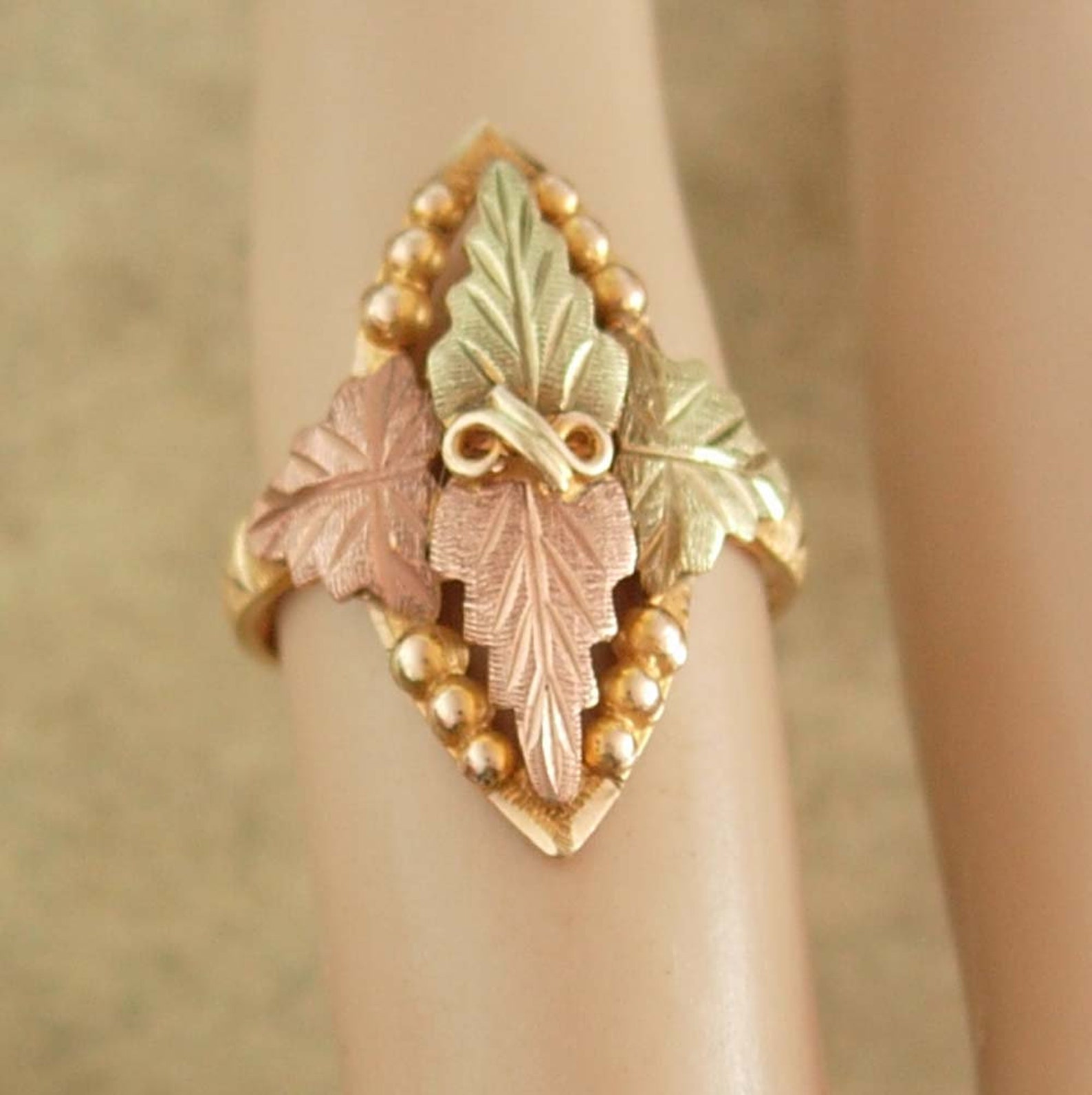 Fancy Vintage Black Hills Gold Ring Romantic Jewelry 10k - Etsy