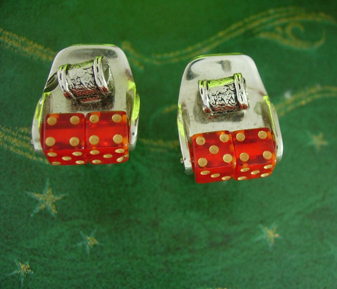 Moveable Dice Cuff Links THAT SPIN Craps Table Casino - Etsy