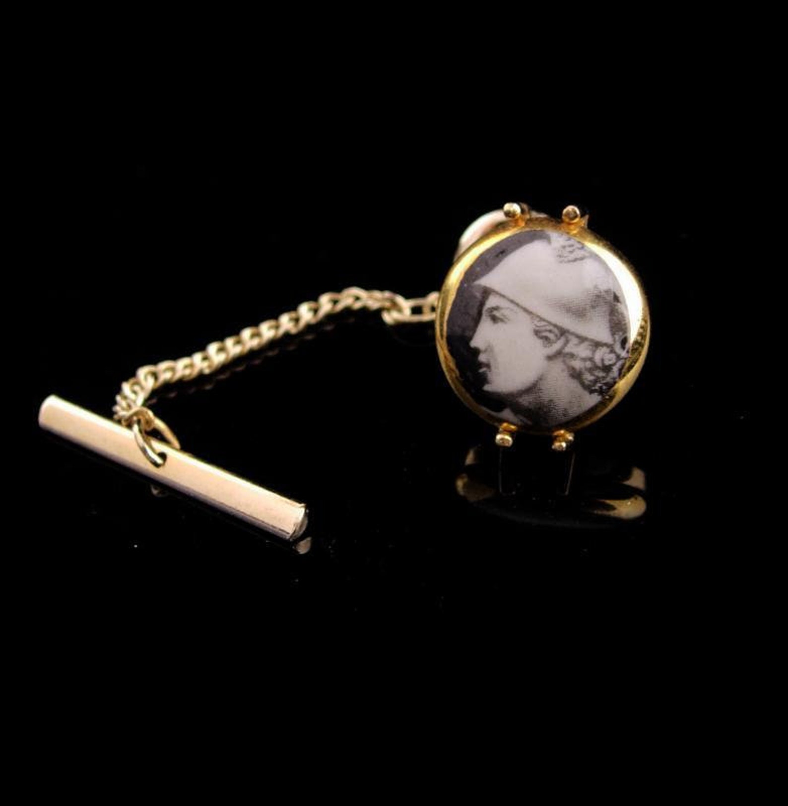 Medieval Tie Tack / Enamel Gilt Centurion / 14kt Gilt Roman - Etsy