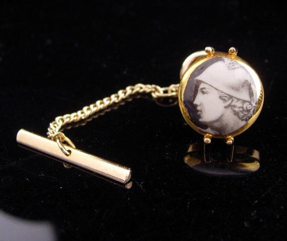 Medieval Tie Tack / Enamel Gilt Centurion / 14kt Gilt Roman | Etsy