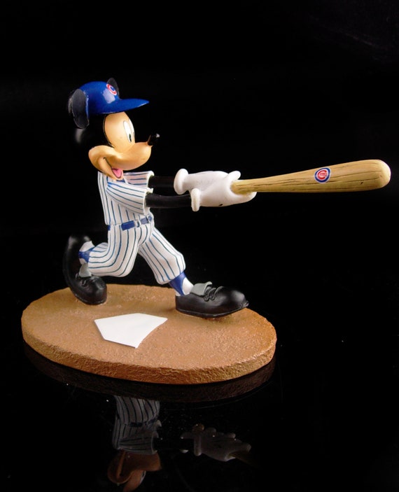 Vintage Mickey Baseball Statue Cubs Mouse Figurine Coach | Etsy