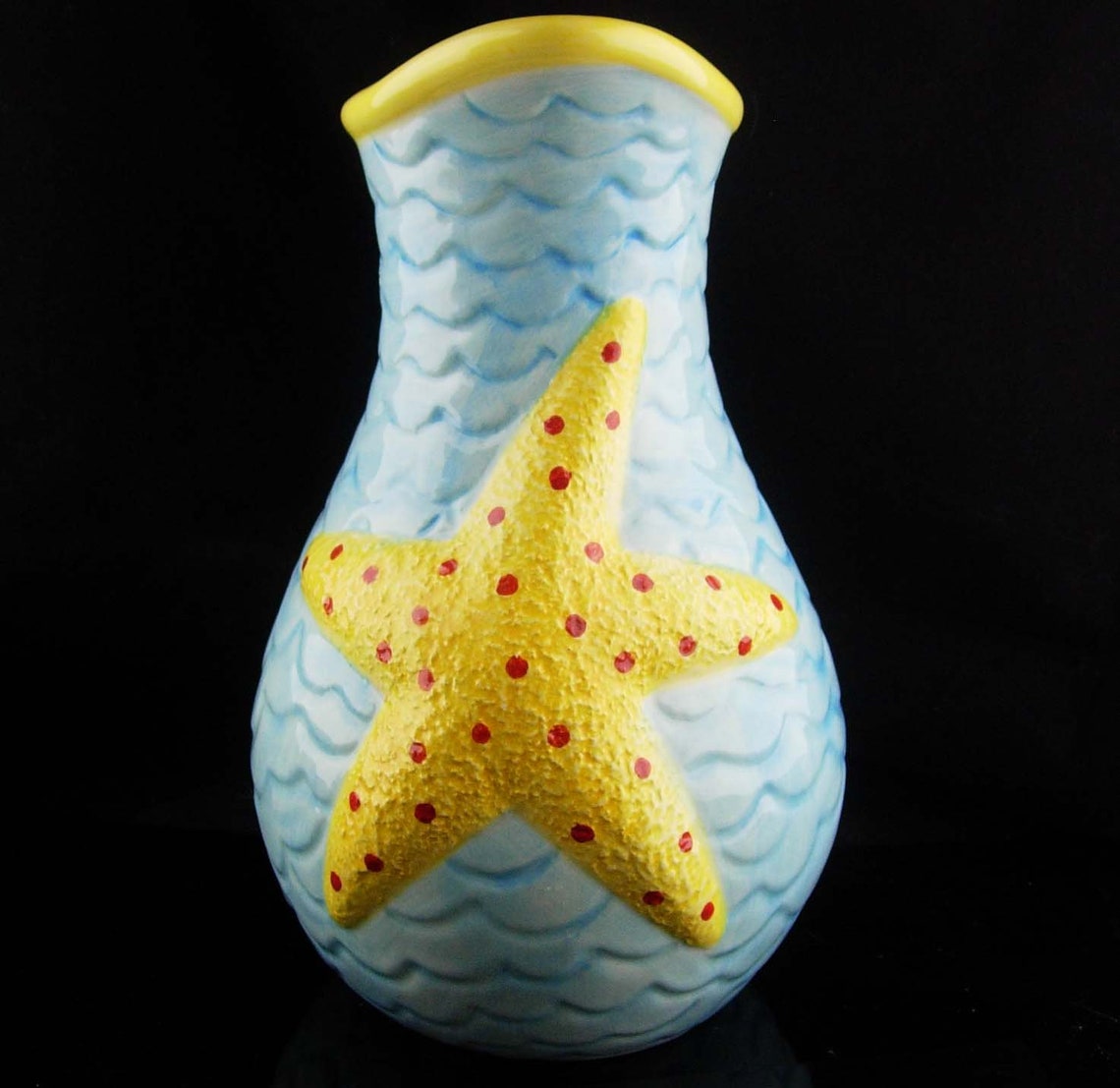 Hand Painted Mermaid 11 Nautical Starfish Pitcher - Etsy