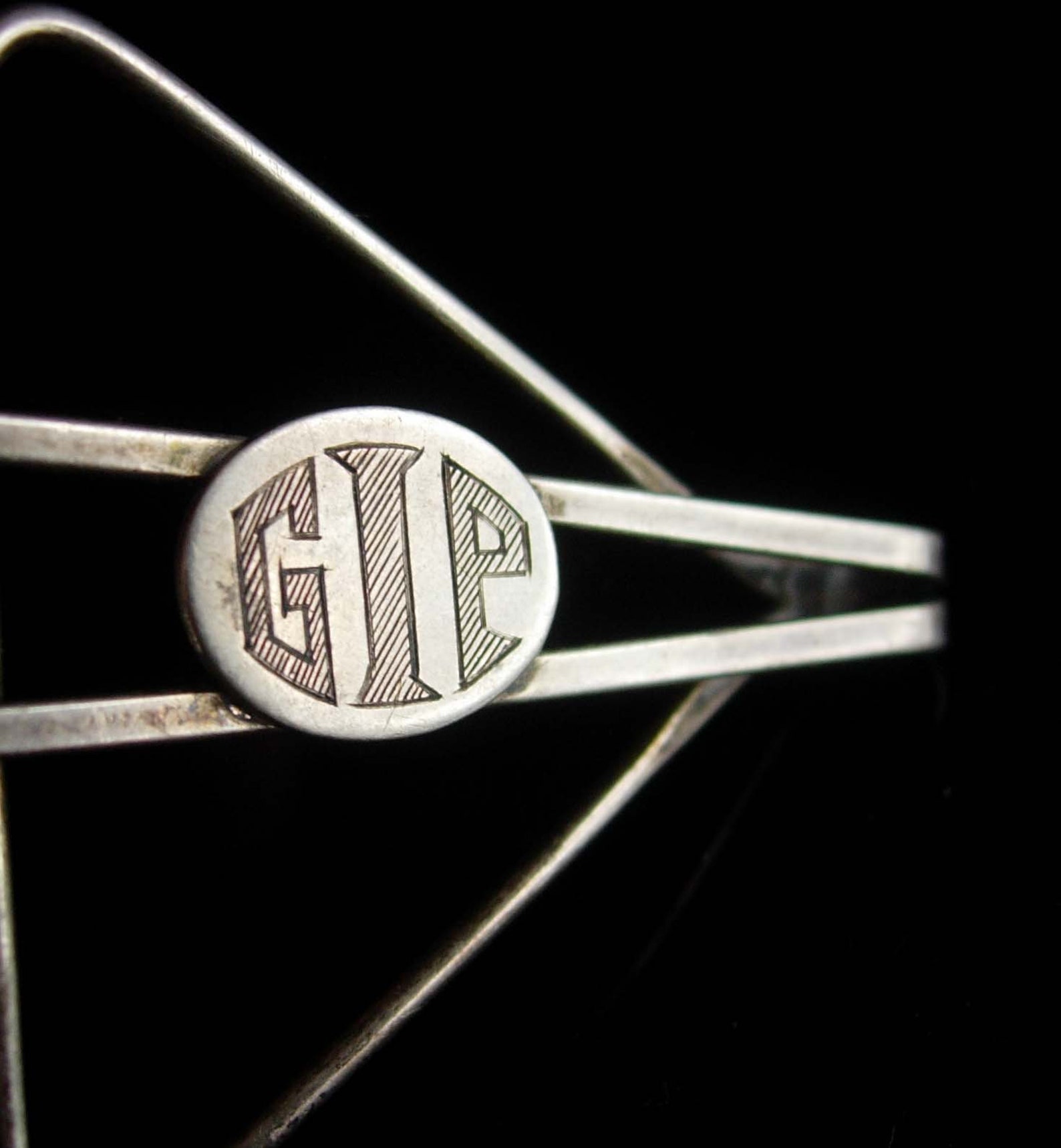 Antique Sterling Silver Tie Clip Vintage Money Clip Engraved | Etsy