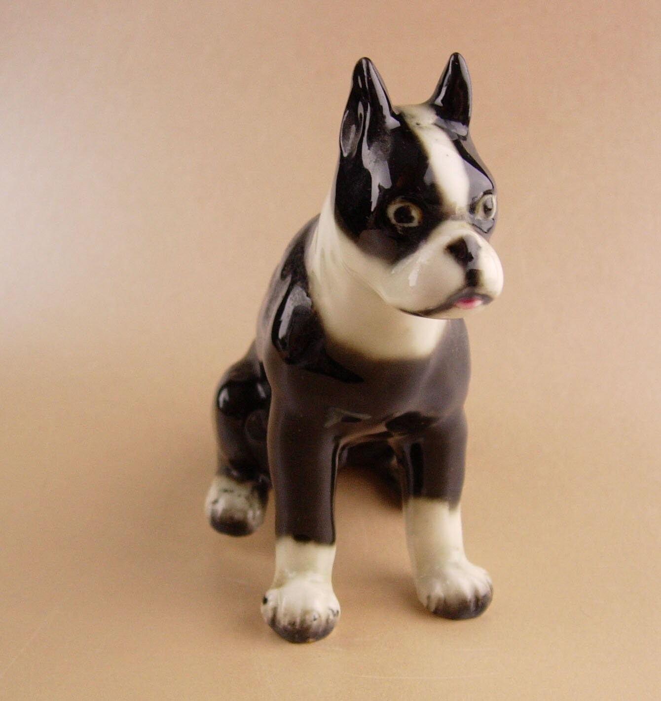 Vintage Boston bull terrier figurine - Bulldog statue - vintage made in ...