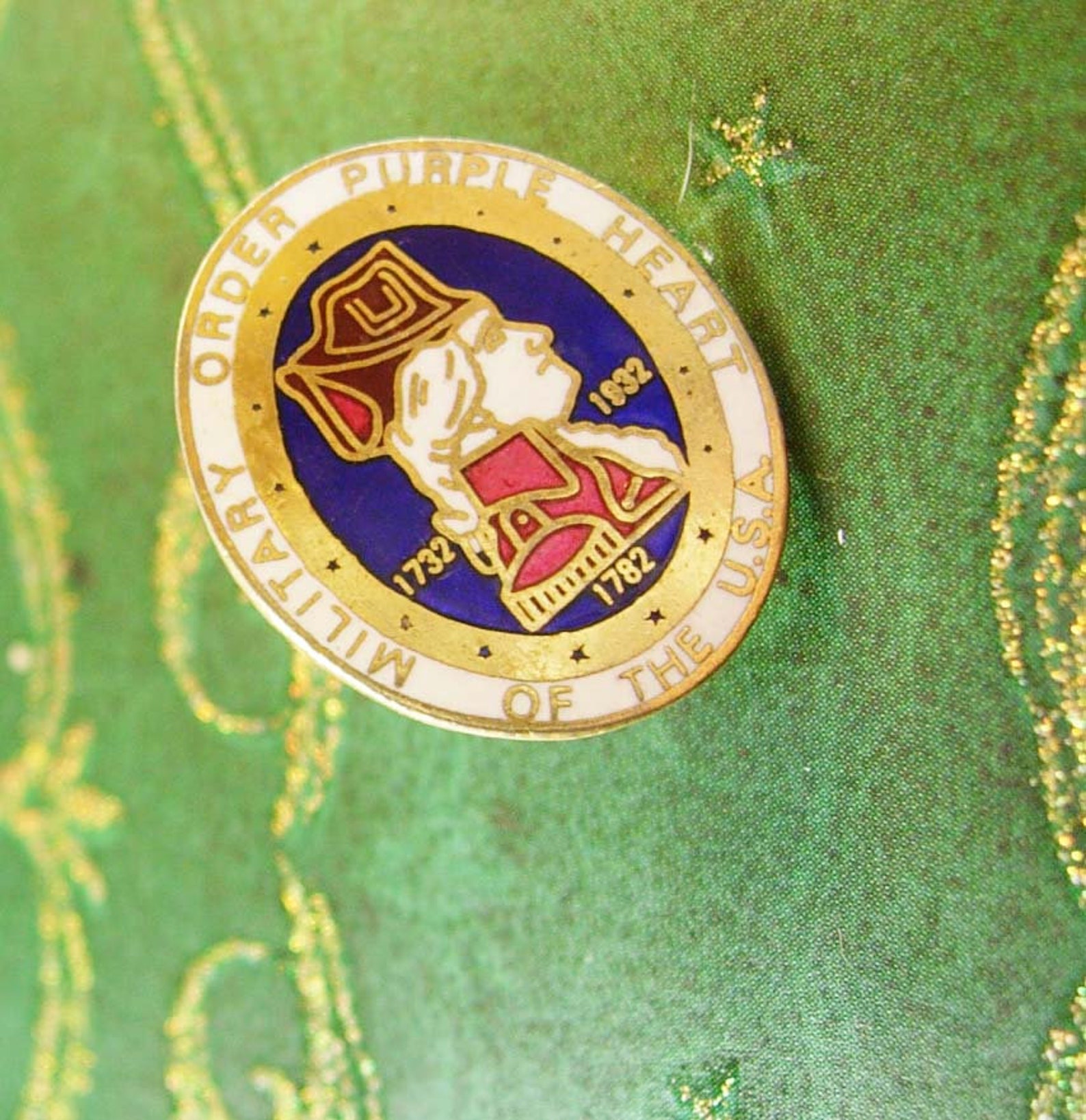 Vintage Military Tie Tack Purple Heart of the USA Lapel Pin - Etsy