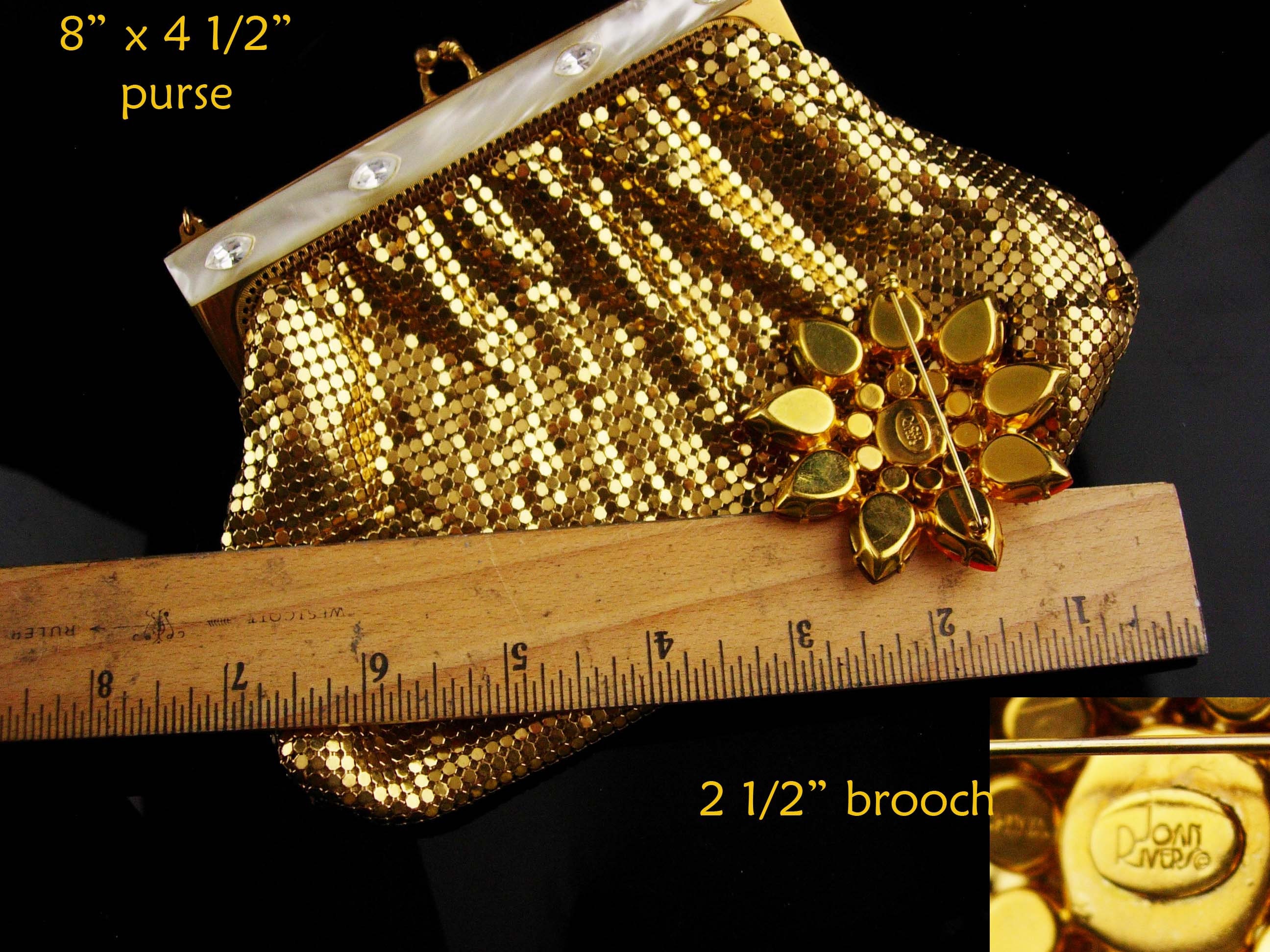 Gold Flapper Purse / Vintage Whiting & Davis Mesh Purse / Joan | Etsy