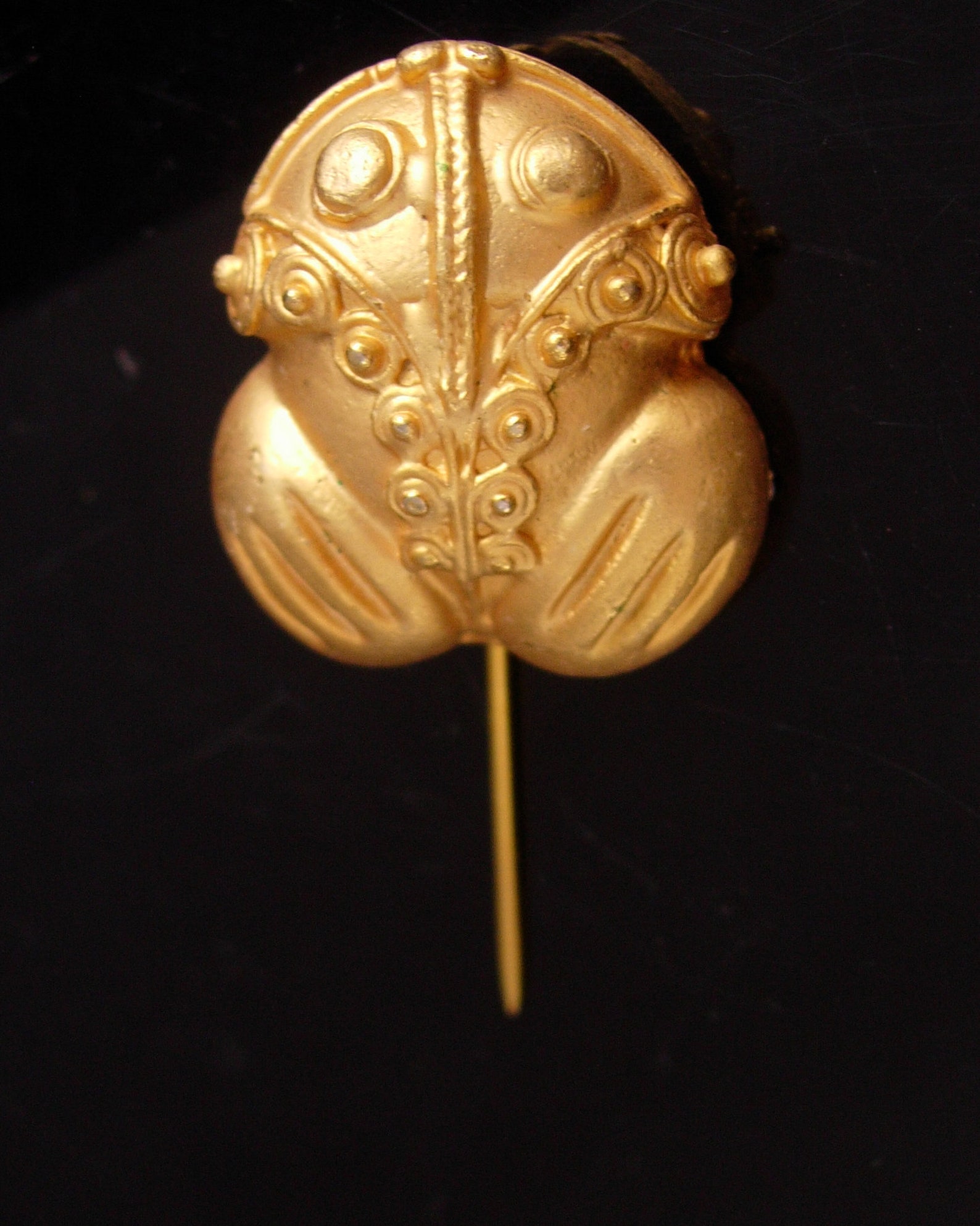 Kiss a FROG Stickpin Vintage Gold Plate Frogger Whimsical - Etsy