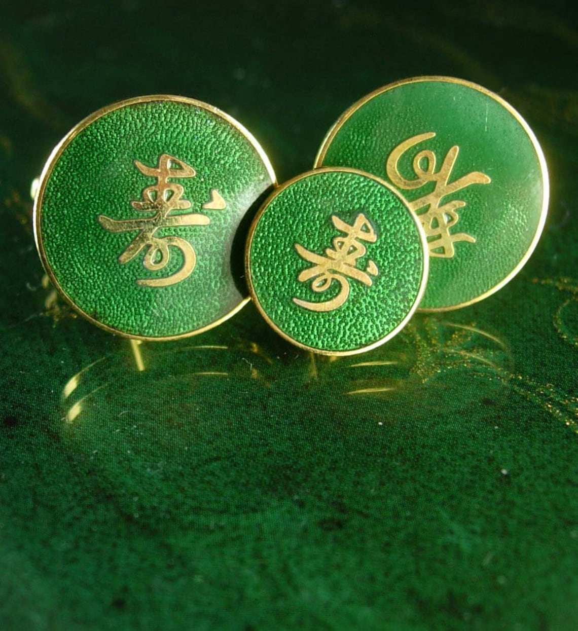 Vintage Chinese Cufflinks ORIGINAL Box Cloisonne Asian - Etsy