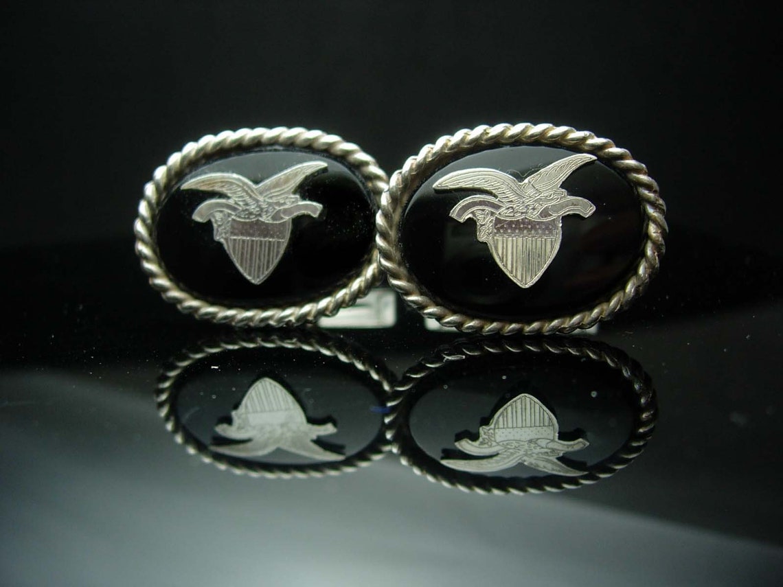 Sterling Eagle Cuff Links Vintage Silver Hallmarked Cufflinks - Etsy