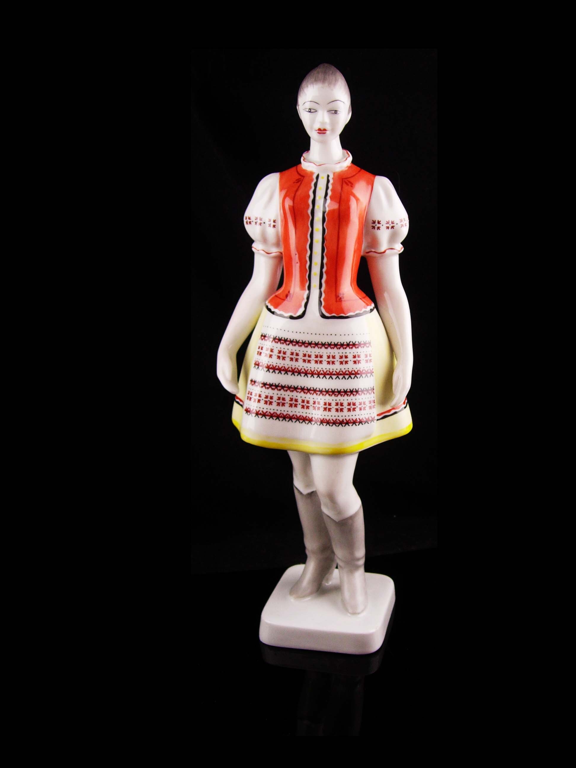 Exotic Girl Statue Vintage Fine Porcelain Signed Figurine - Etsy