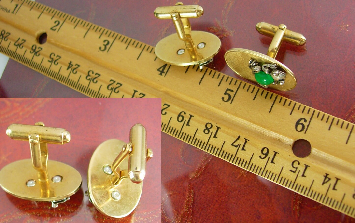 Kiss a FROG Cuff links gold frogger Toad whimsical jelly belly | Etsy