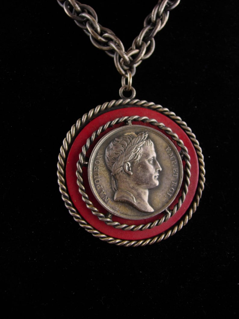 Vintage Napoleon Necklace / Coin Jewelry / Bonaparte Portrait - Etsy