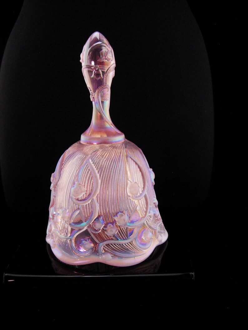 Vintage Pink Iridescent Fenton Bell Bell Flowers Lily of - Etsy