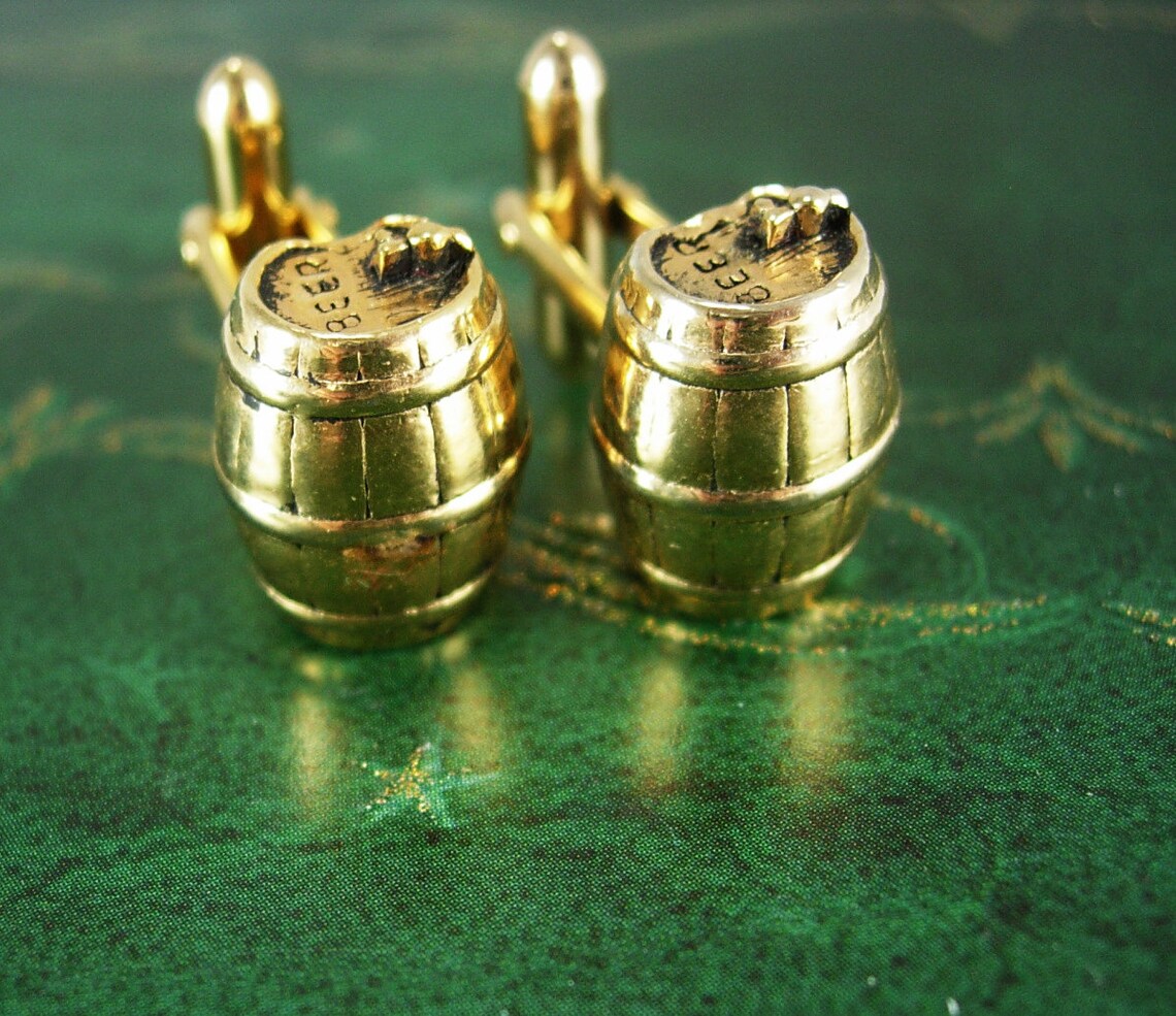 Beer Keg Cuff links BACHELOR PARTY gift Vintage Swank | Etsy