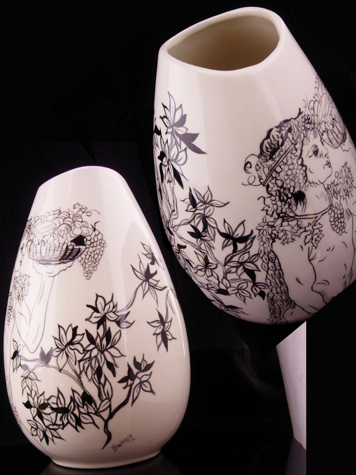 Vintage Apollo Vase / 10 Mythical God art / signed and | Etsy