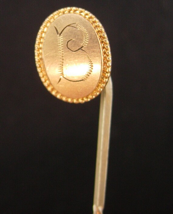 Antique Stickpin / Letter B victorian lapel pin / vin… - Gem