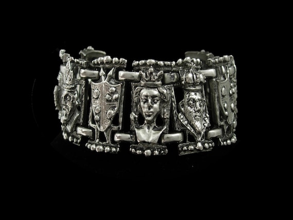 Medieval Gothic bracelet Queen king castle jewelry Vi… - Gem