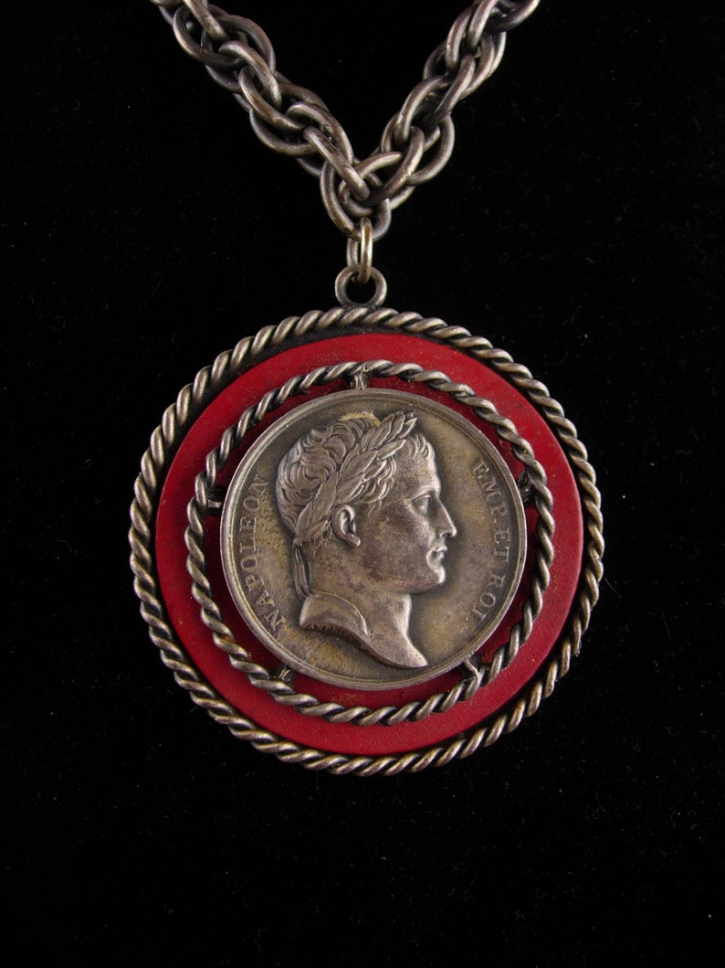 Vintage Napoleon Necklace / Coin Jewelry / Bonaparte Portrait - Etsy