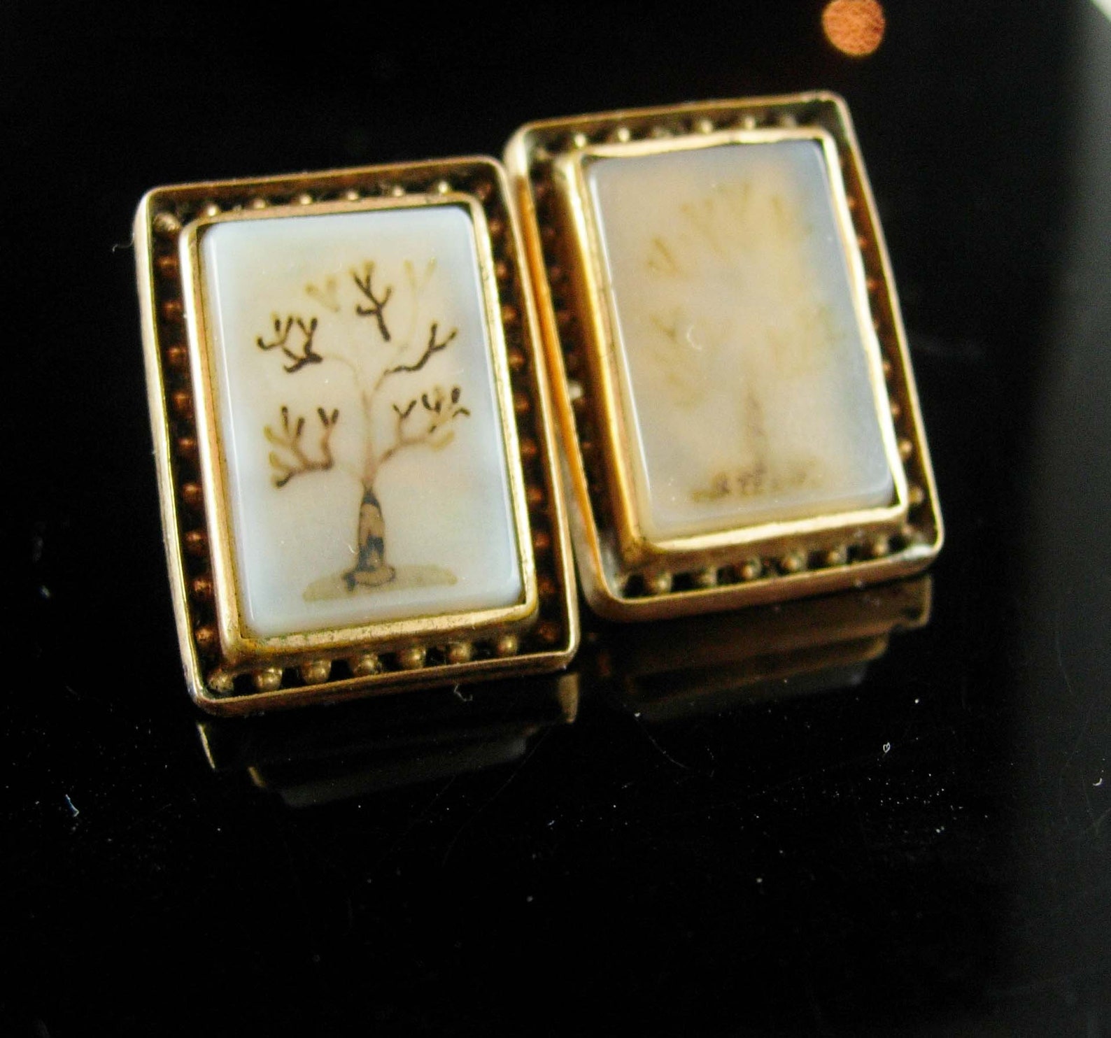 RARE Victorian Tree of Life Cufflinks Antique haunted Sleeve | Etsy