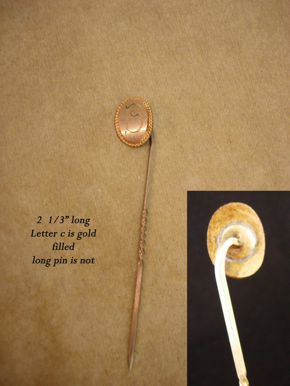 Antique Stickpin / Letter B victorian lapel pin / vin… - Gem
